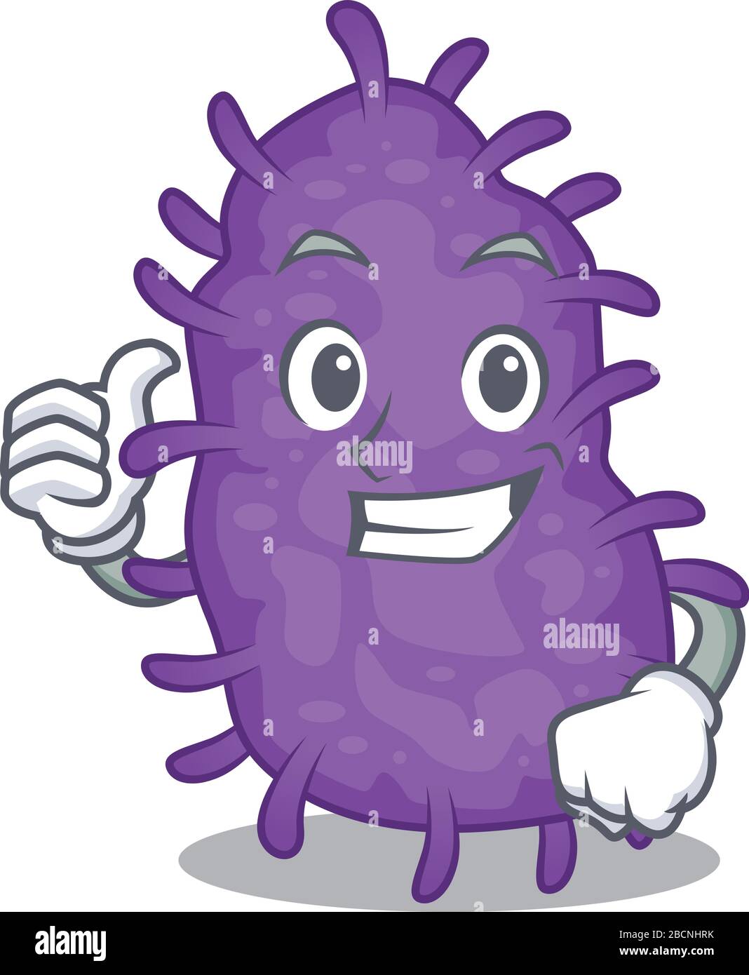 Bacteria bacilli cartoon character design making OK gesture Stock ...