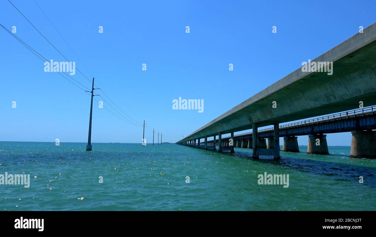 Amazing Seven Mile Bridge in the USA Keys Stock Photo - Alamy