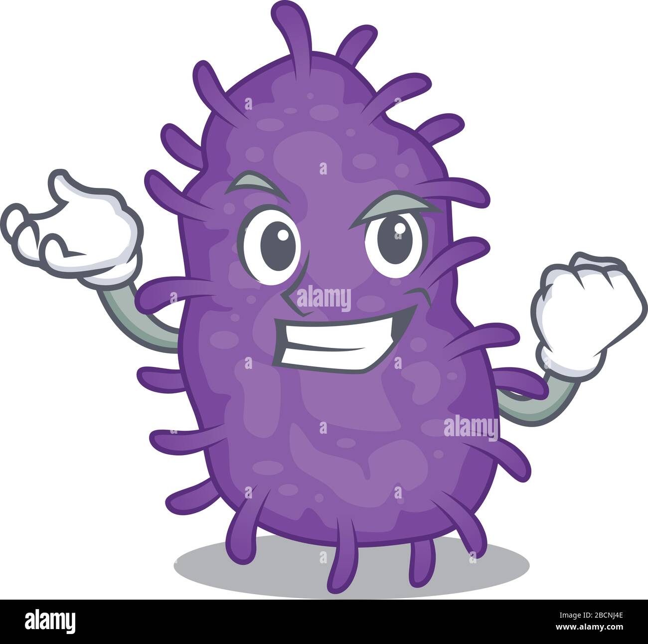 A dazzling bacteria bacilli mascot design concept with happy face Stock ...