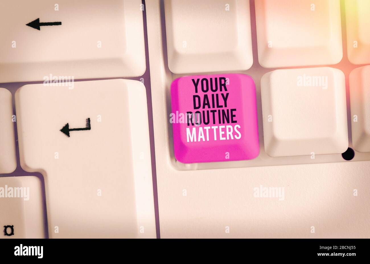 Writing note showing Your Daily Routine Matters. Business concept for ...