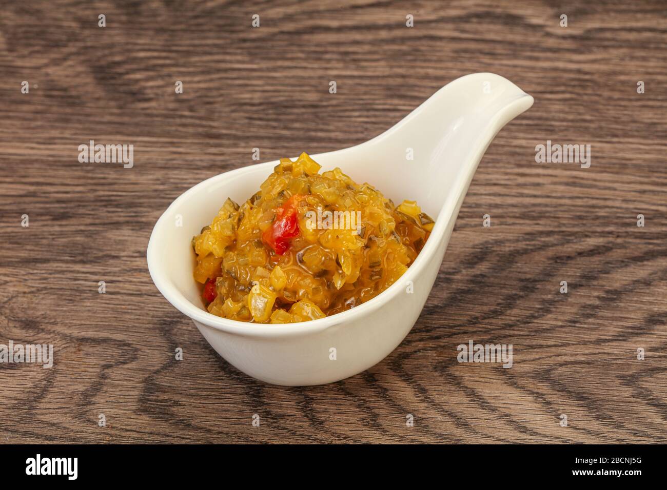Relish sauce with cucumbers and mustard seeds Stock Photo - Alamy