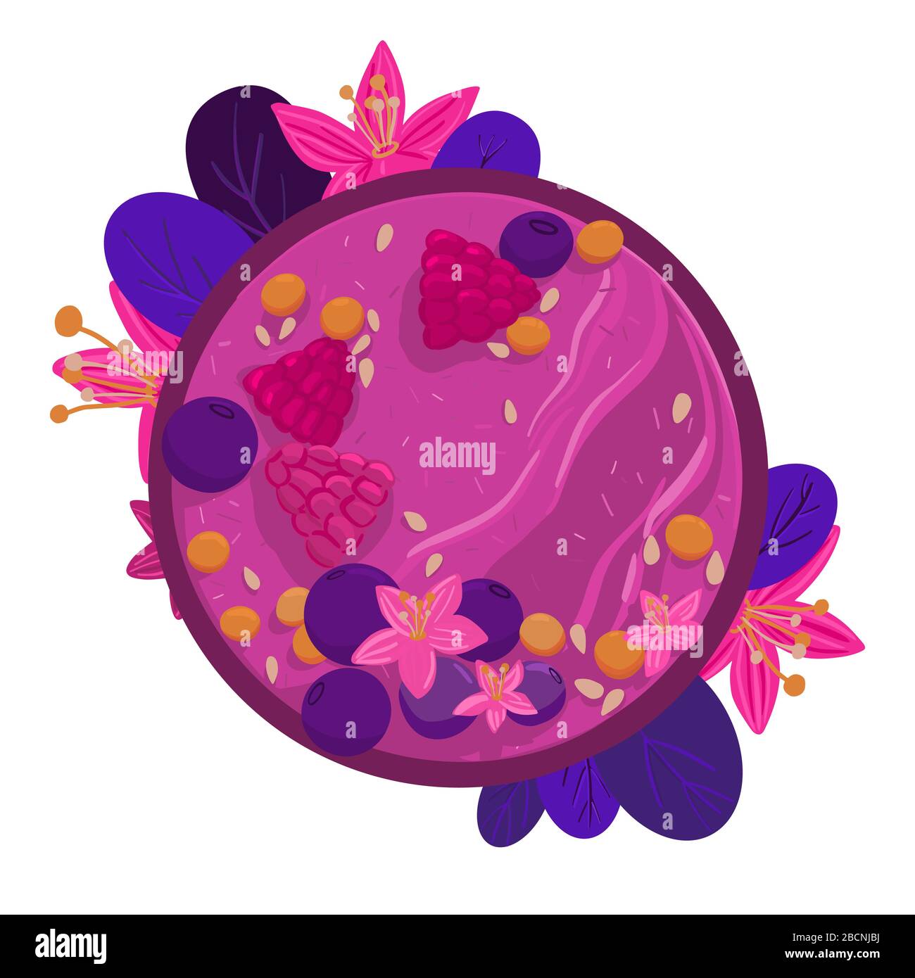 Top view yogurt Stock Vector Images - Alamy