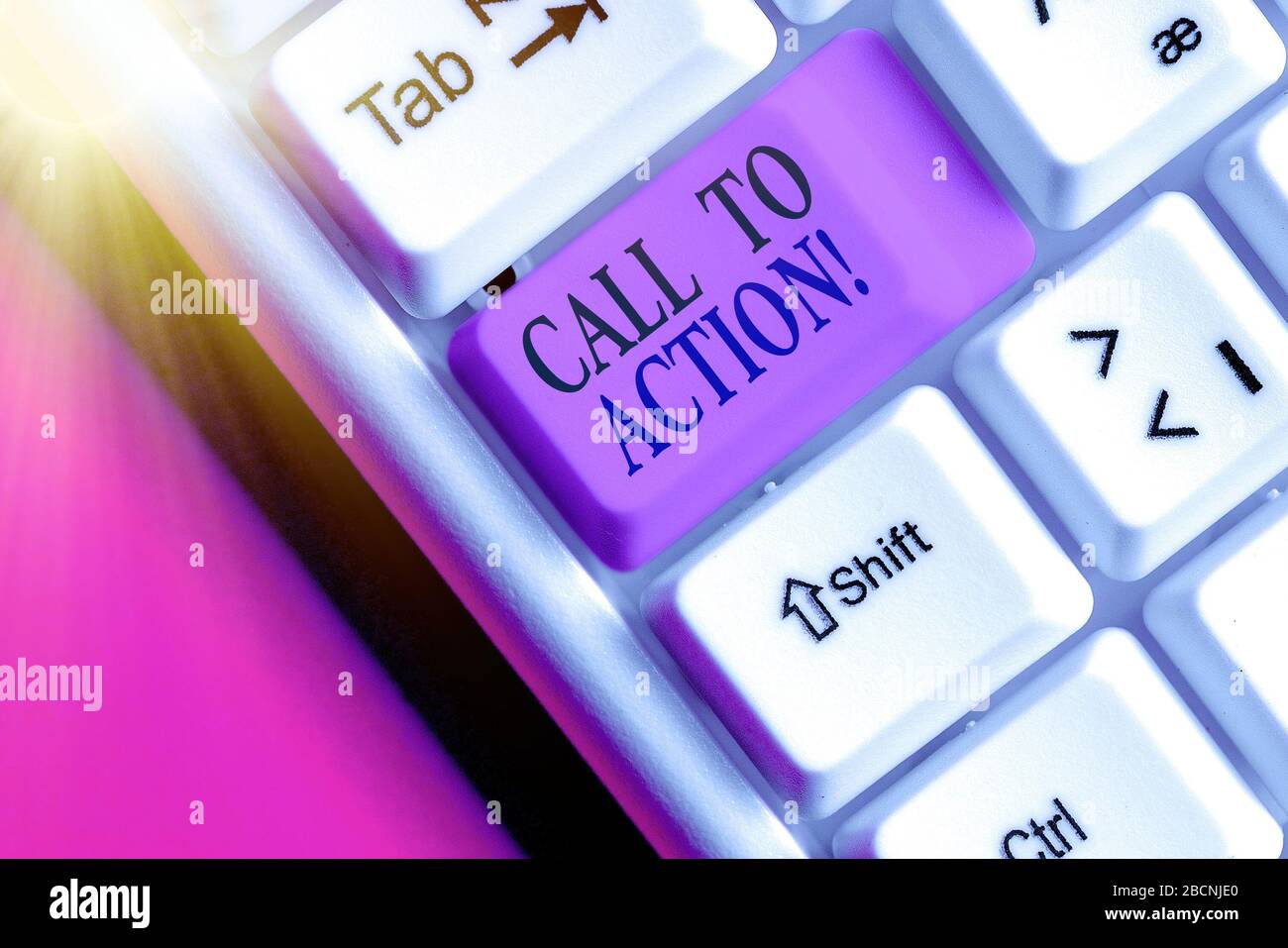 Text sign showing Call To Action. Business photo text exhortation do ...