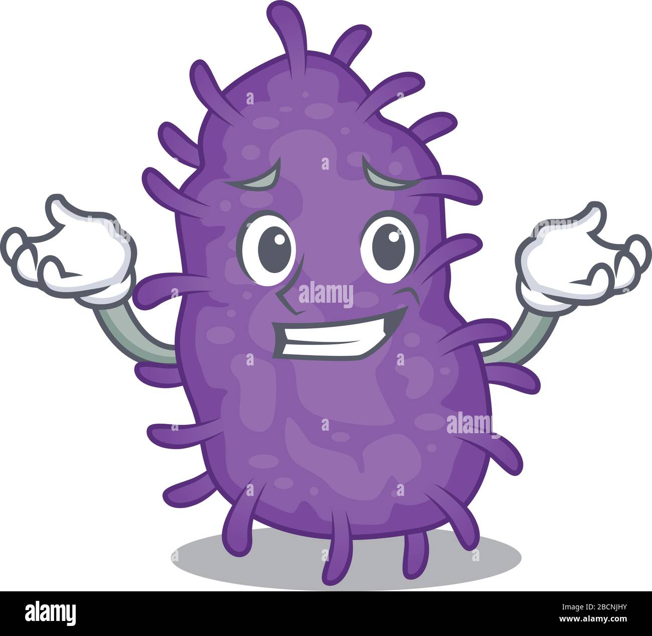 A picture of grinning bacteria bacilli cartoon design concept Stock ...