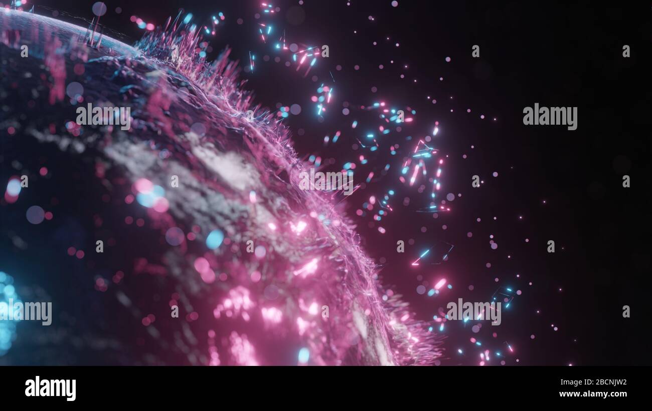 Abstract futuristic planet Earth Stock Photo - Alamy