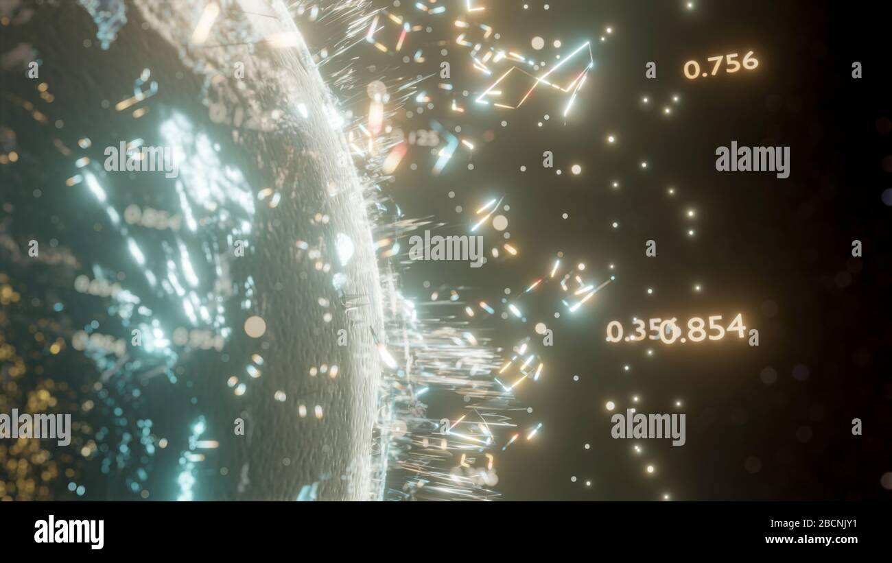 Abstract futuristic planet Earth Stock Photo - Alamy