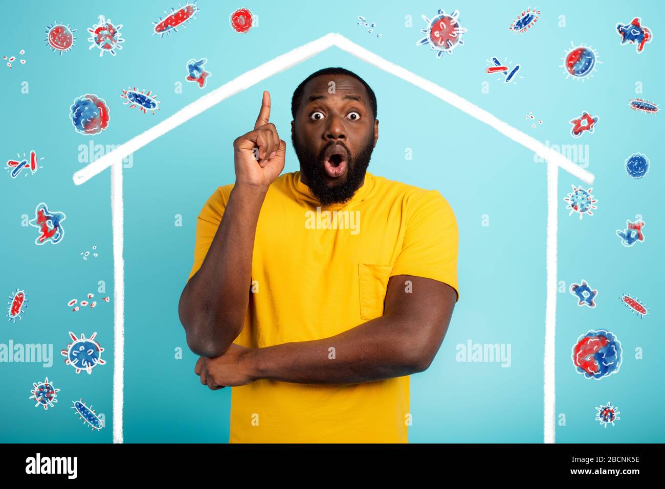 Man home scared hi-res stock photography and images - Alamy