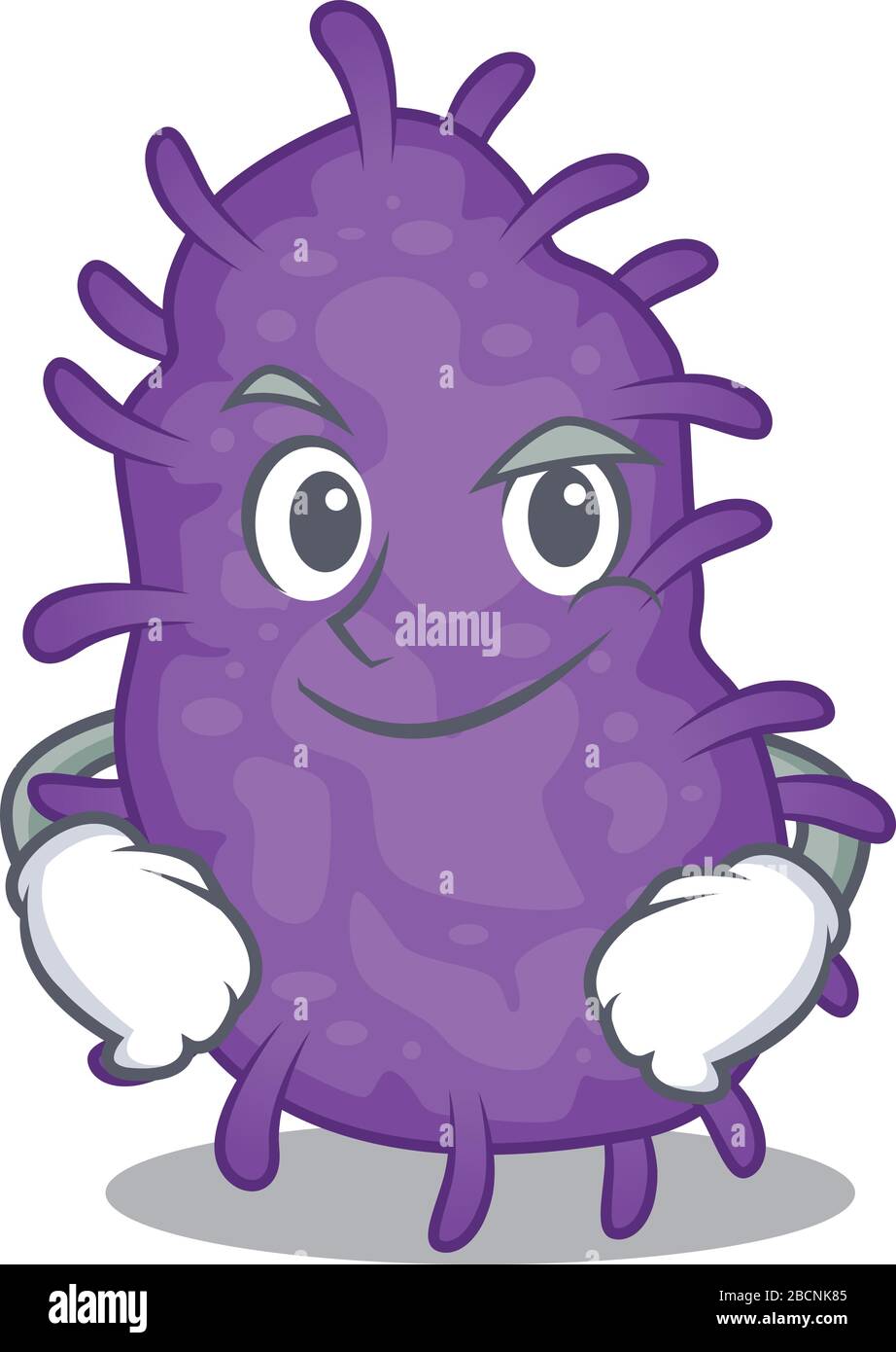 A mascot design of bacteria bacilli having confident gesture Stock ...