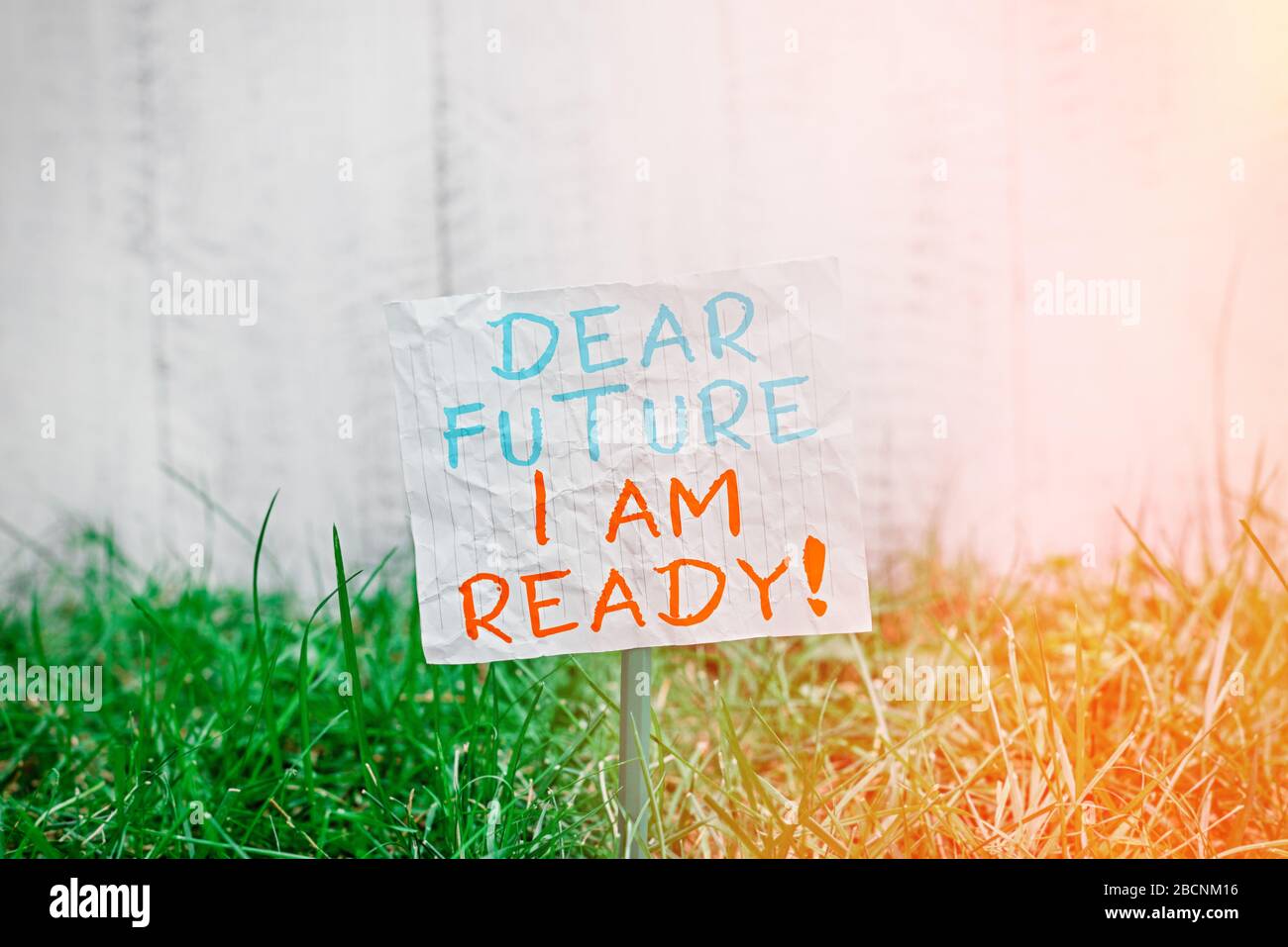 Conceptual hand writing showing Dear Future I Am Ready. Concept meaning ...