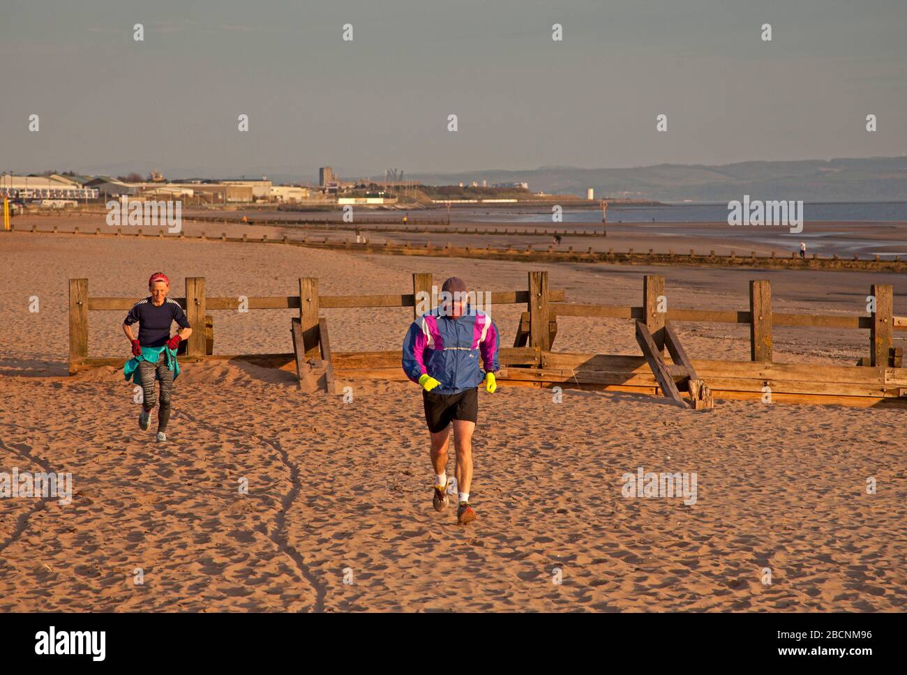 Portobello, Edinburgh, Scotland, UK. 5th April 2020. Sunrise on ...