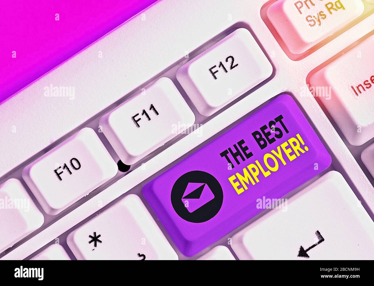 Writing note showing The Best Employer. Business concept for created ...