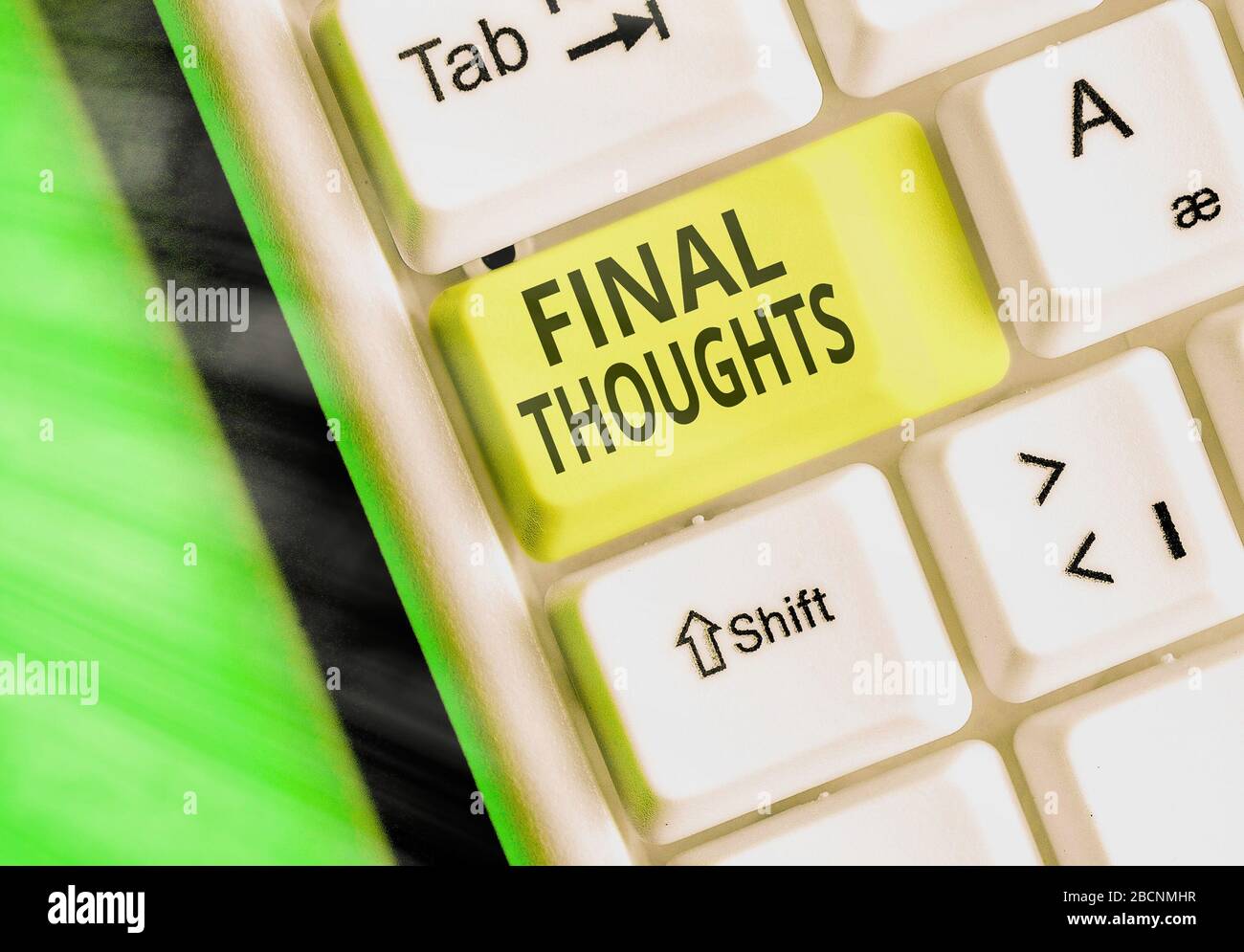 Text sign showing Final Thoughts. Business photo showcasing the ...