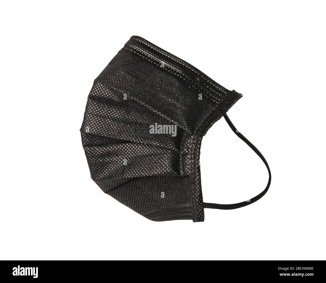 The black medical mask for protecting virus and dust with clipping path ...