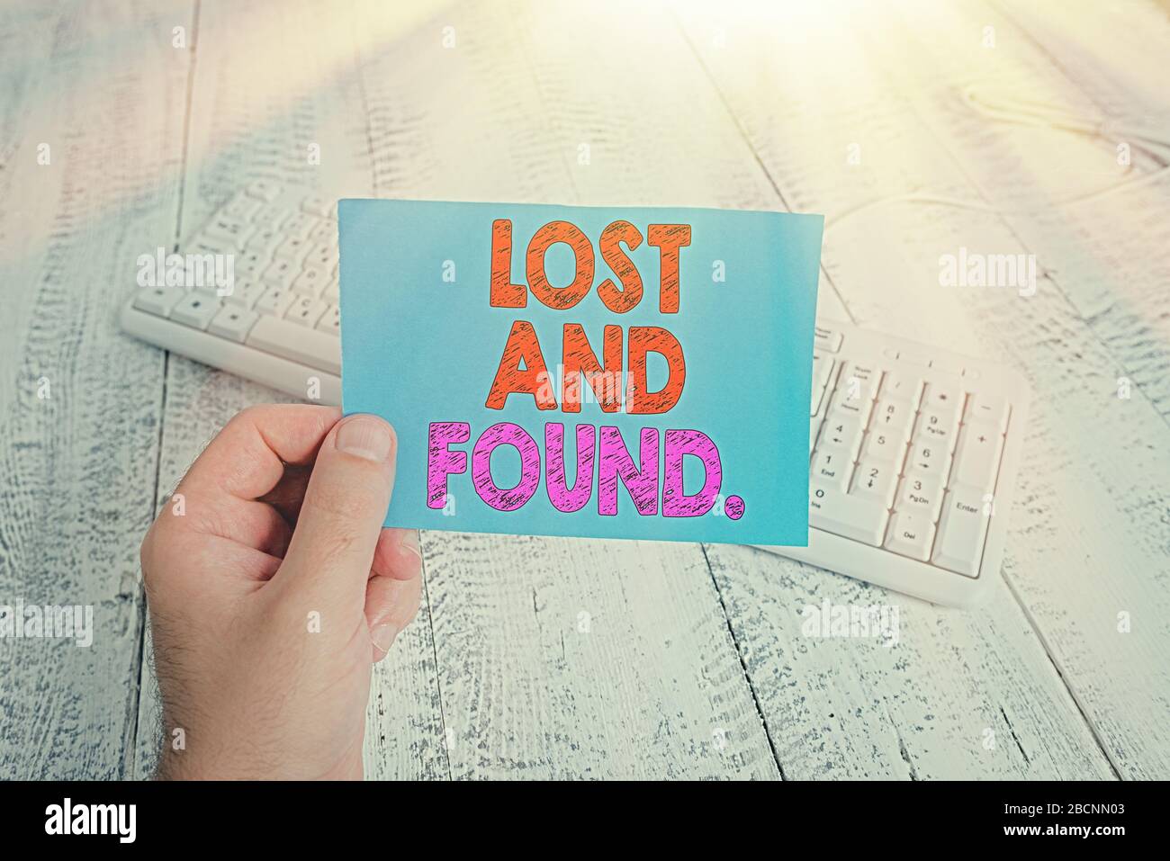 Handwriting text writing Lost And Found. Conceptual photo a place where ...