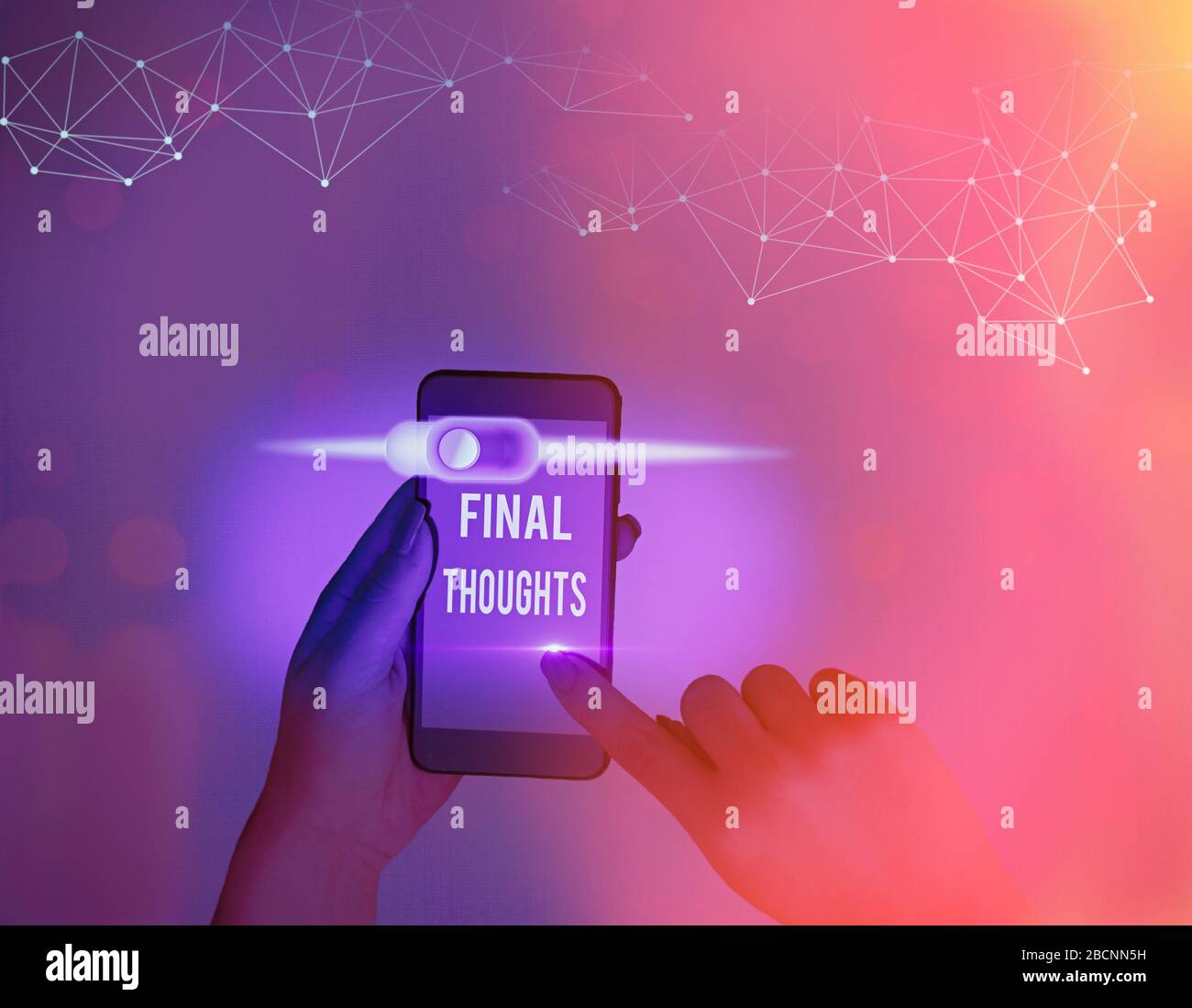 Writing note showing Final Thoughts. Business concept for the ...