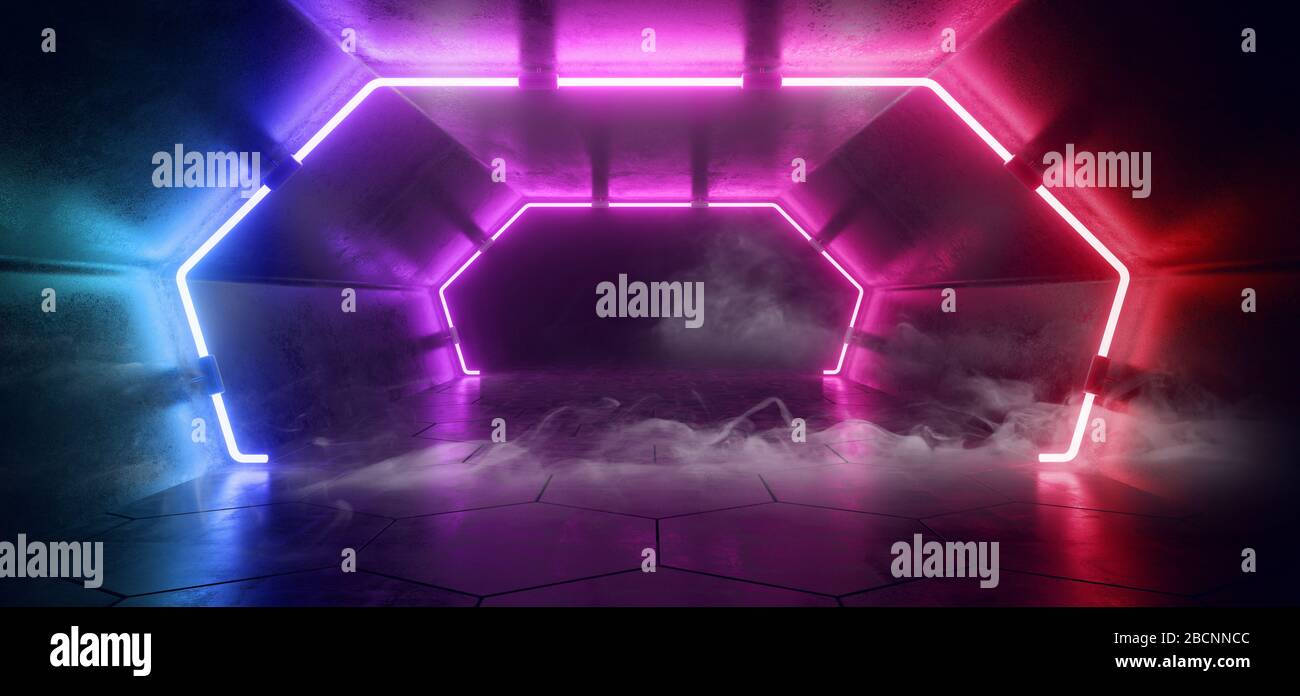 Red blue neon path hi-res stock photography and images - Alamy