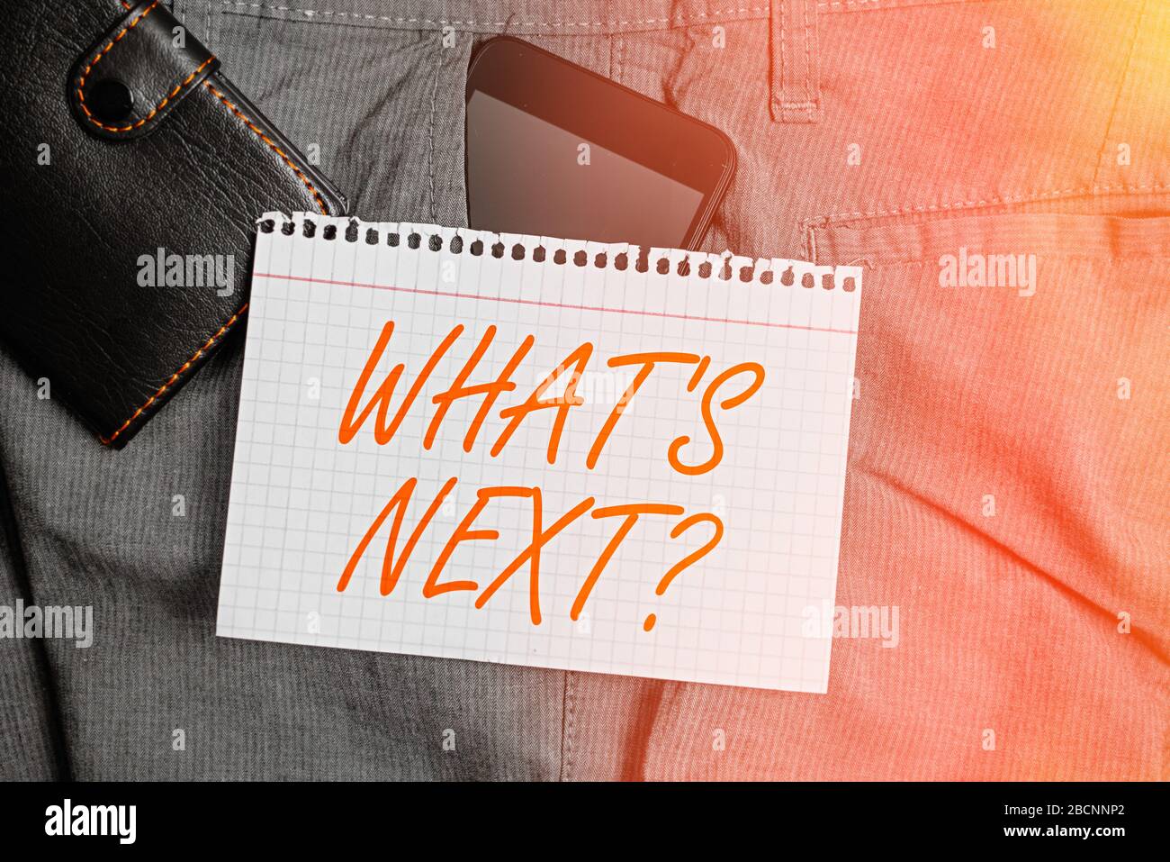 Handwriting text What Next Question. Conceptual photo asking ...