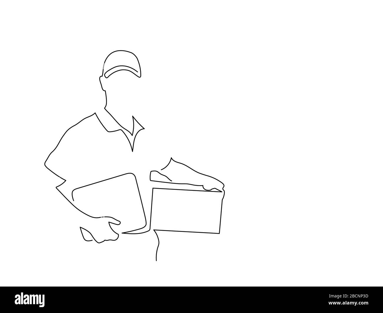 Logistics line drawing, vector illustration design Stock Vector Image ...