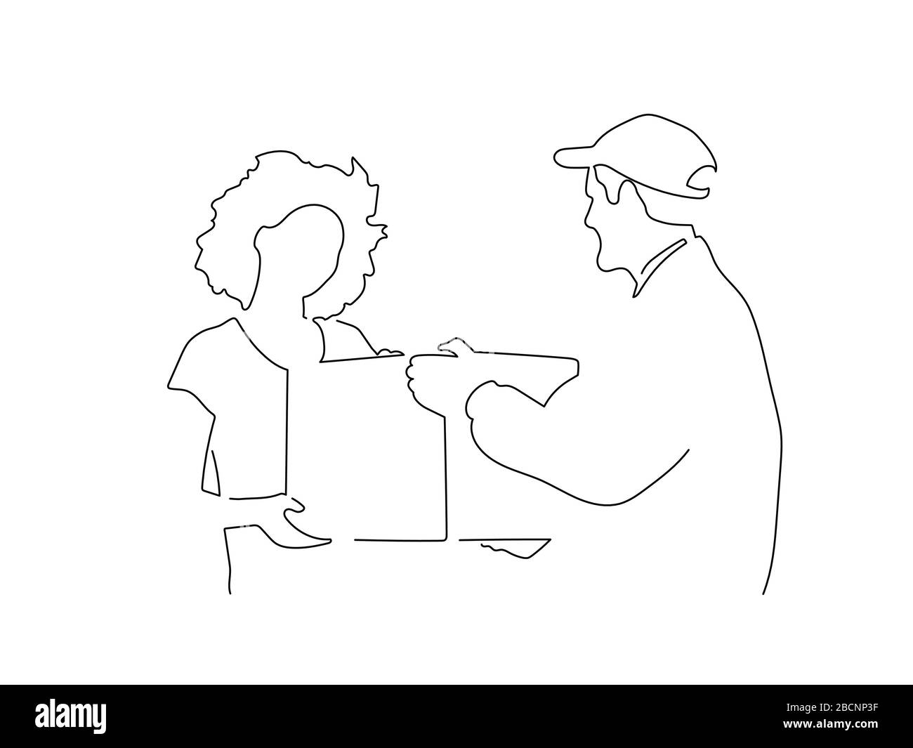 Logistics line drawing, vector illustration design Stock Vector Image ...