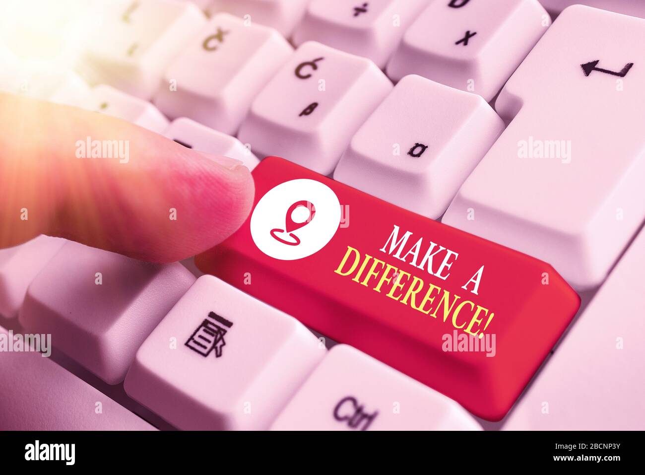 Text sign showing Make A Difference. Business photo showcasing have ...