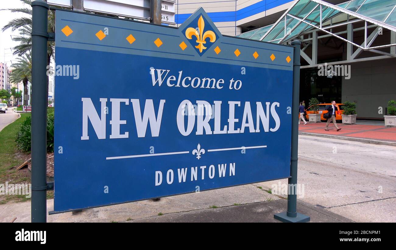 Welcome new orleans downtown hi-res stock photography and images - Alamy