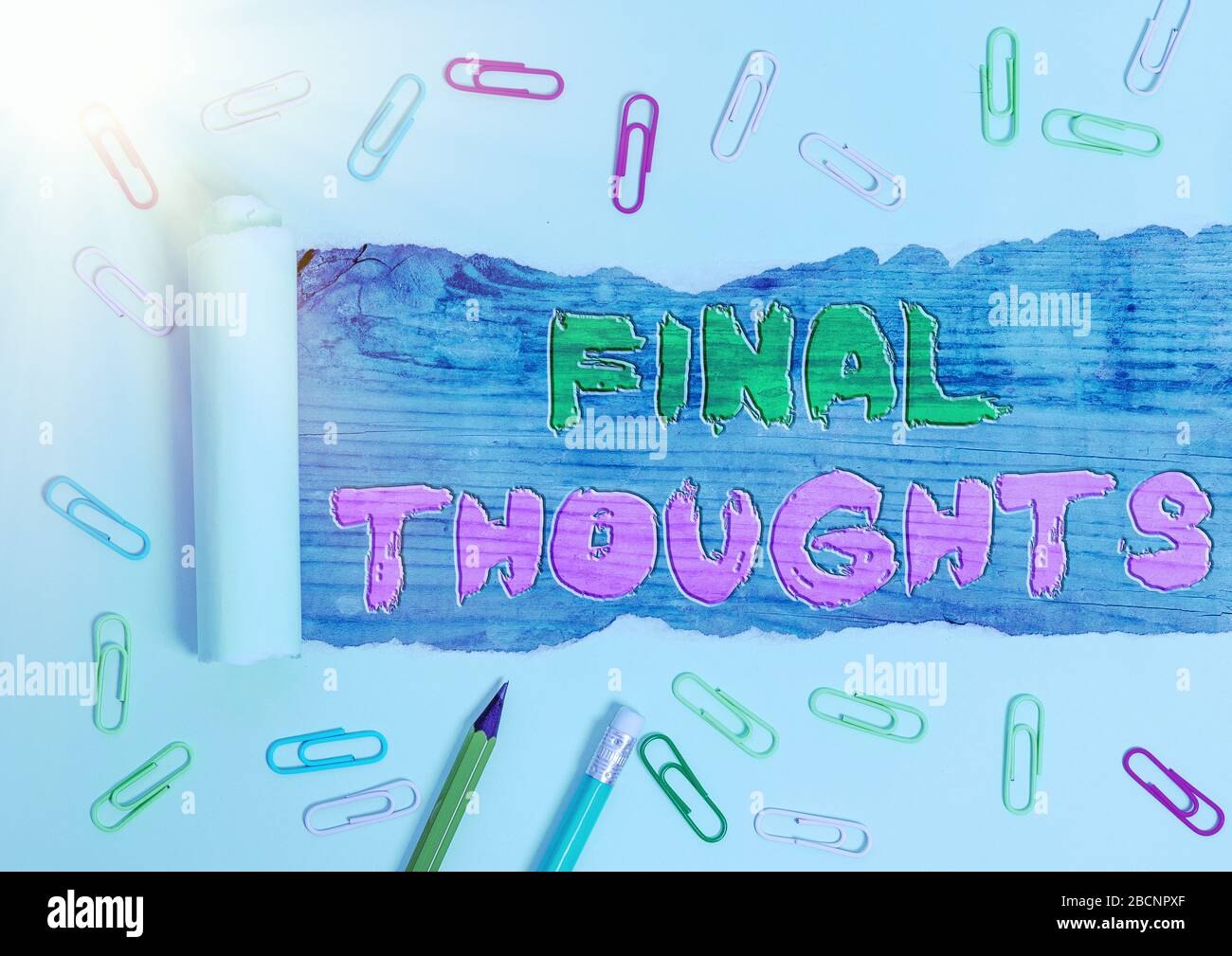 Handwriting text writing Final Thoughts. Conceptual photo the ...