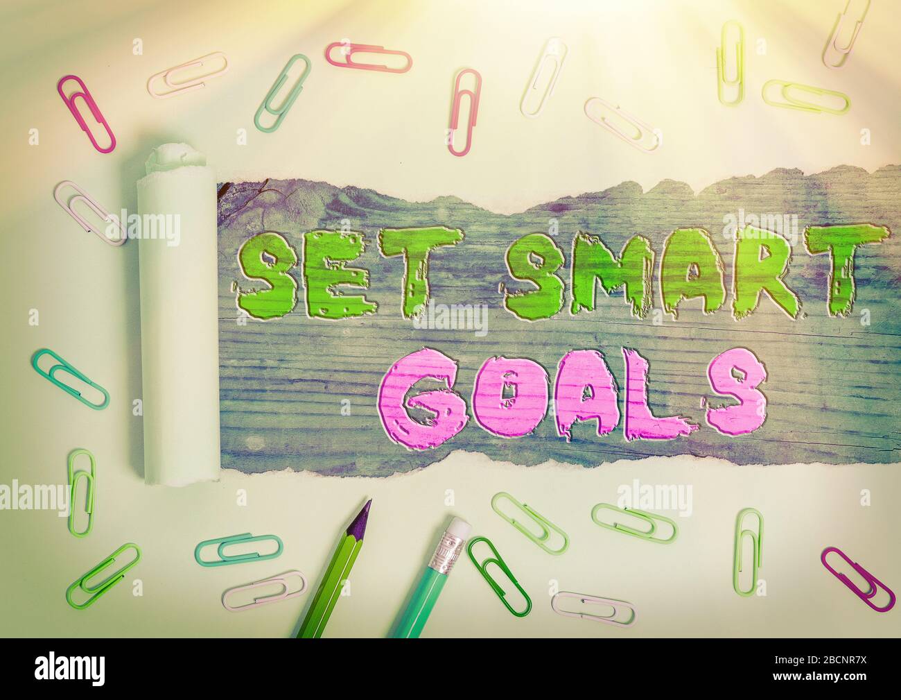 Handwriting text writing Set Smart Goals. Conceptual photo giving ...