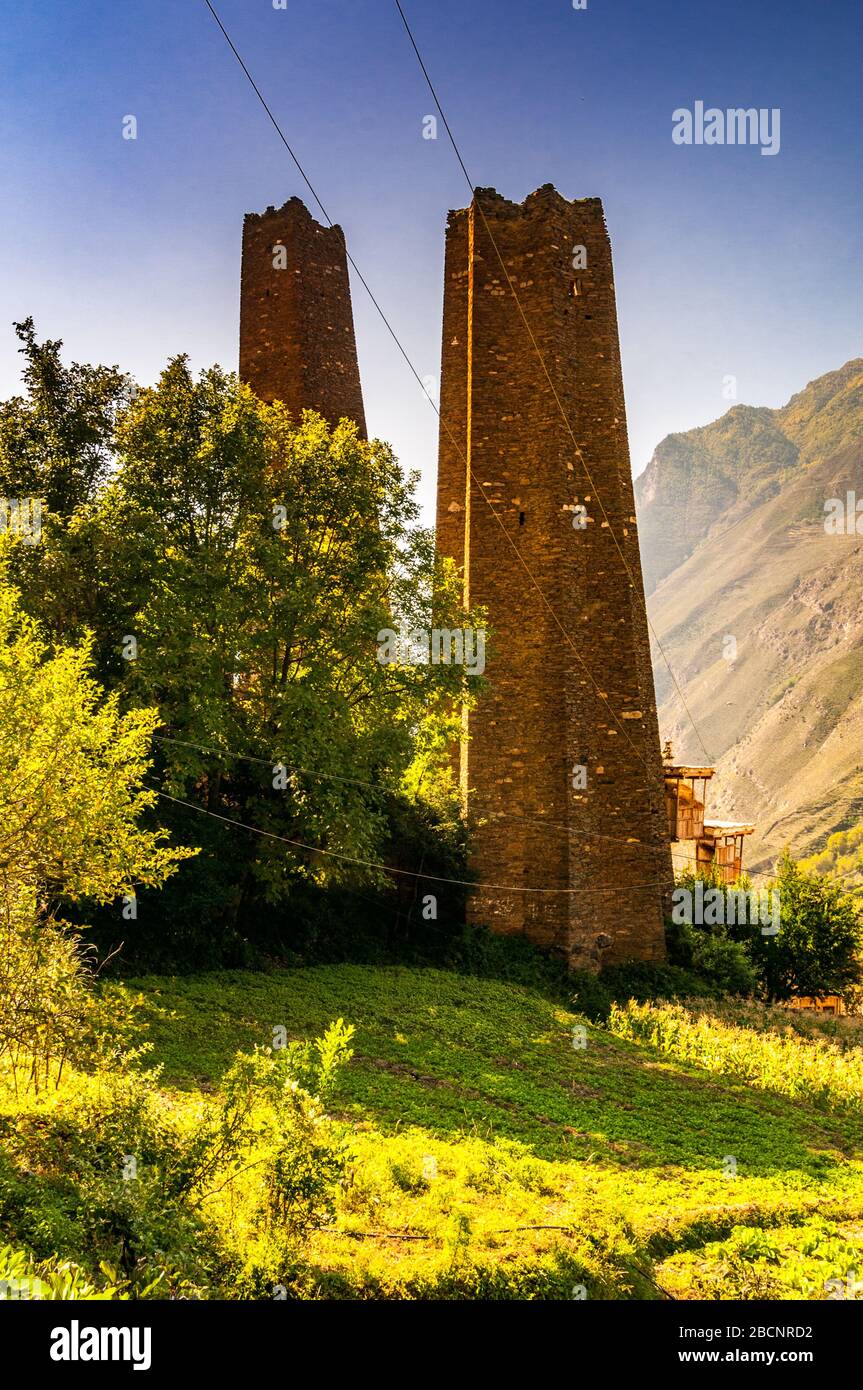 Two Qiang towers in the Tibetan Village of Suopo, Danba County, Sichuan ...
