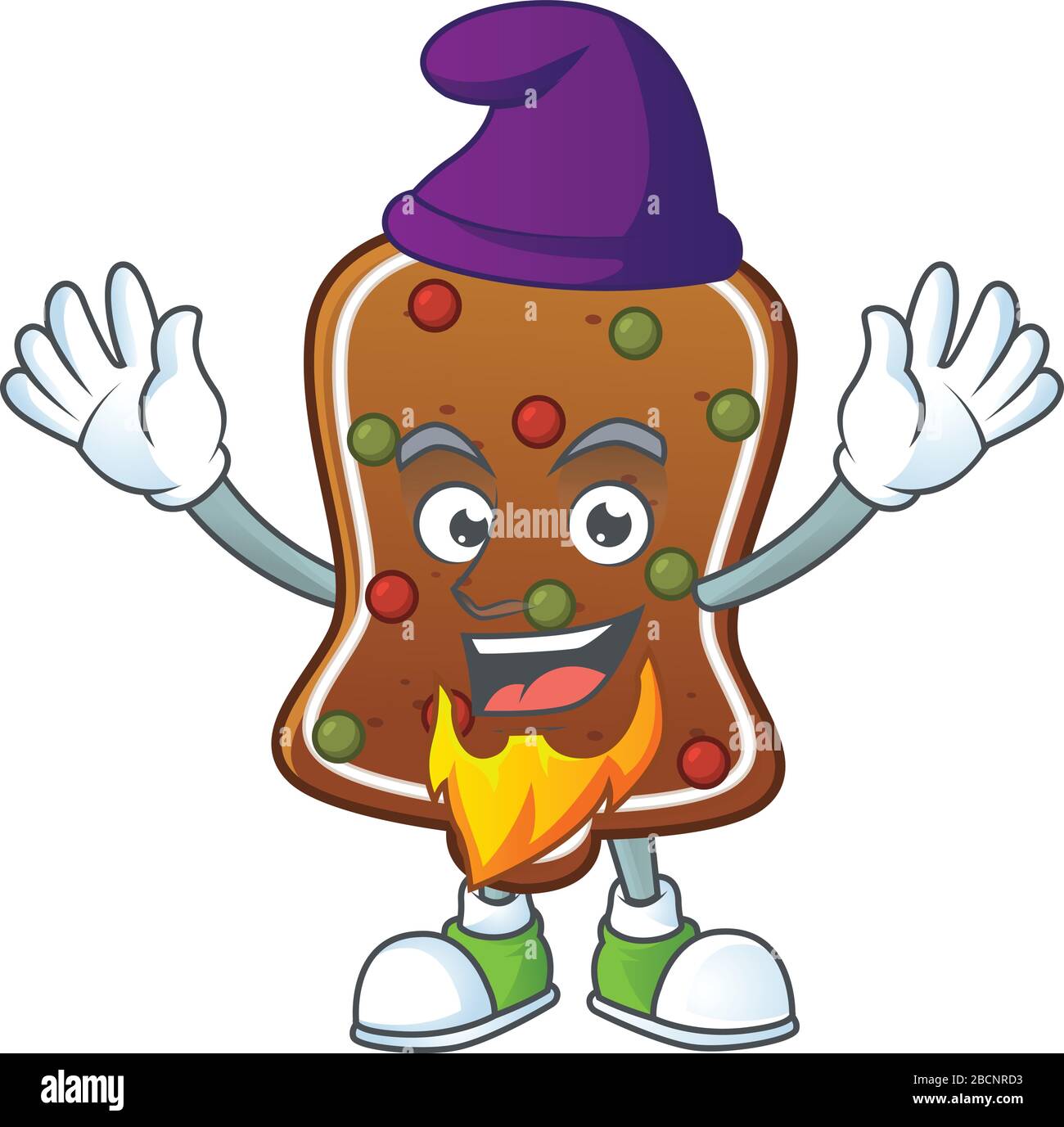 Sweet fairytale of gingerbread bell Elf cartoon character Stock Vector ...