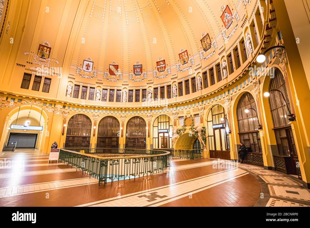 PRAGUE, CZECH REPUBLIC, MAY 2020 - Interior of the historical main ...