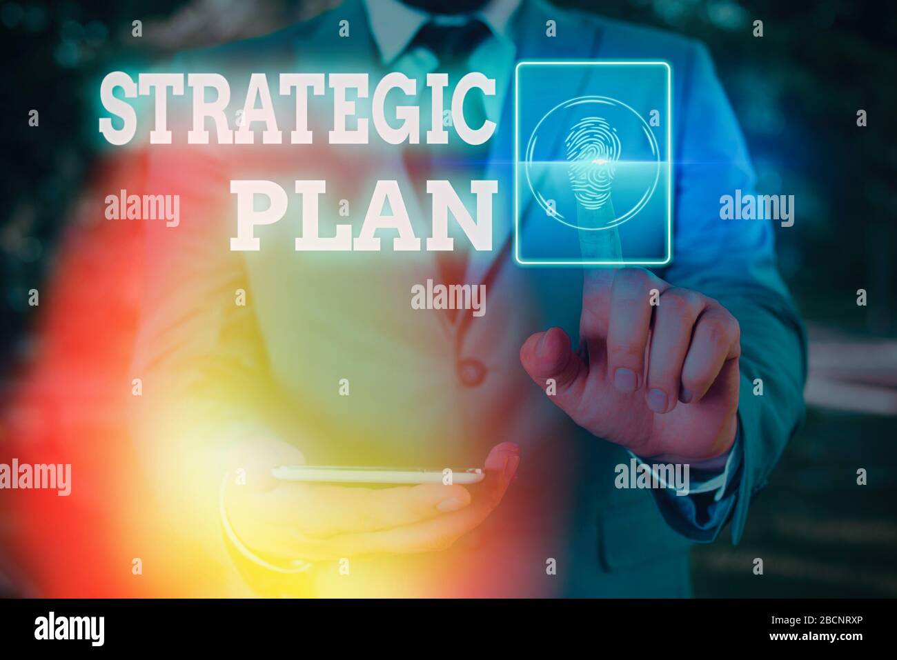 Conceptual hand writing showing Strategic Plan. Concept meaning a ...