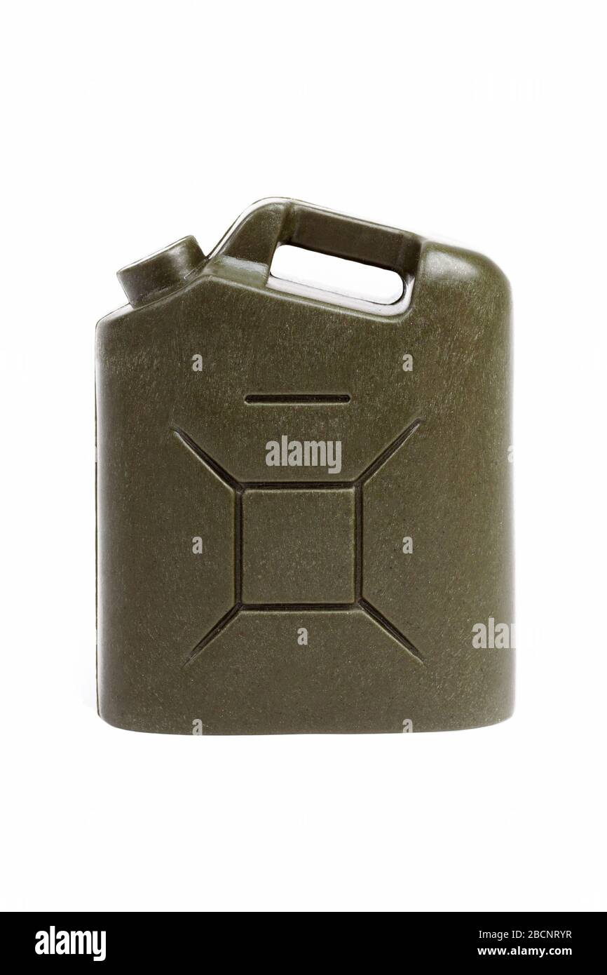 Oil canister icon white Cut Out Stock Images & Pictures - Alamy