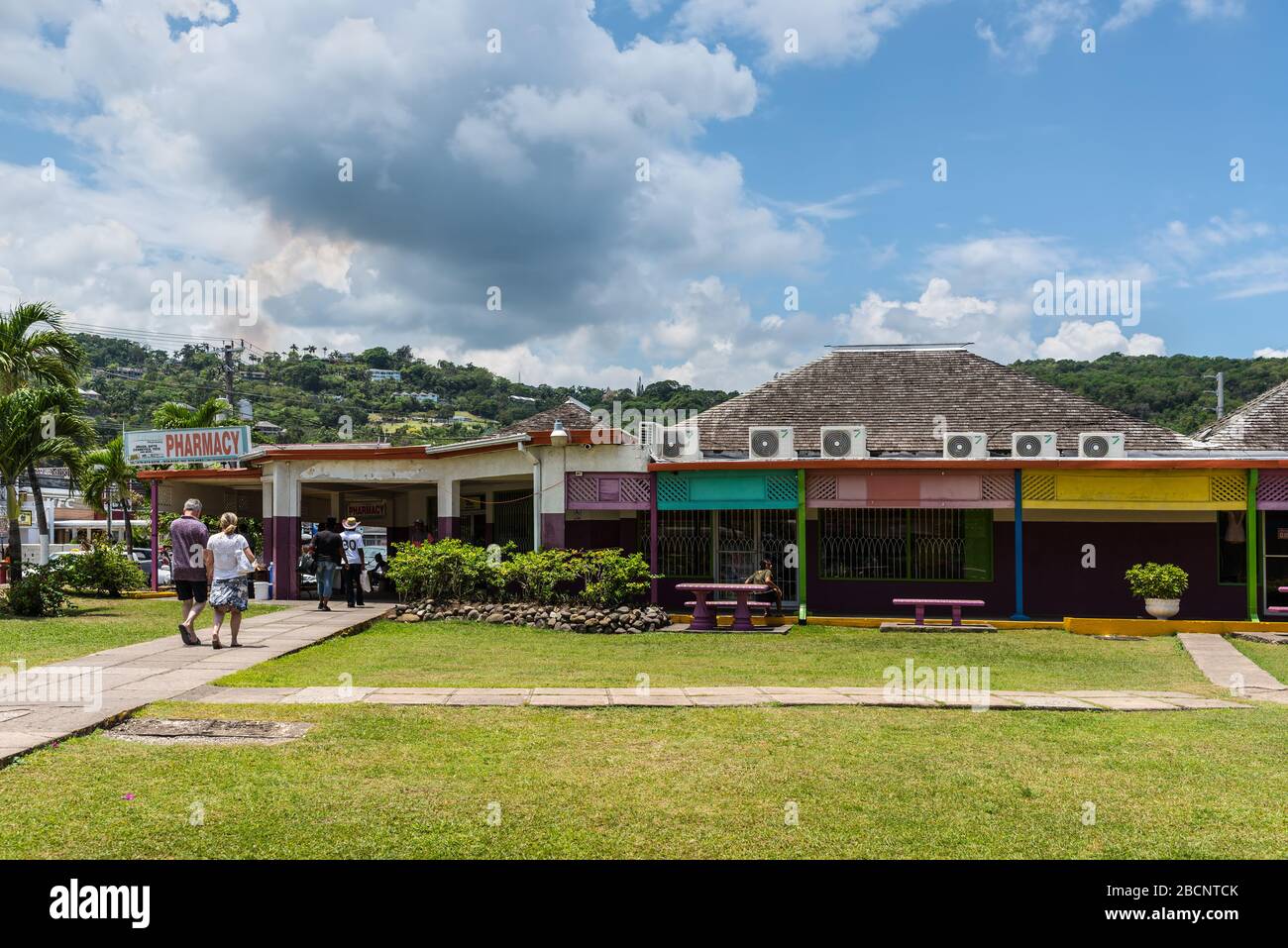 Ocho Rios, Jamaica - April 22, 2019: People at the Island Village ...