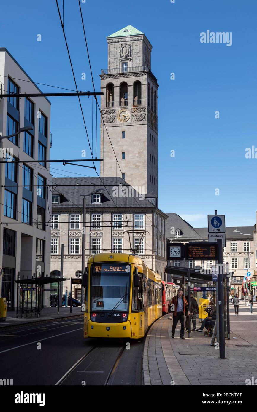 Mulheim town center with its town hall town hall tower hi-res stock ...