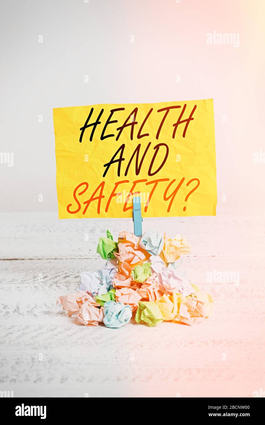 Word writing text Health And Safety. Business photo showcasing ...