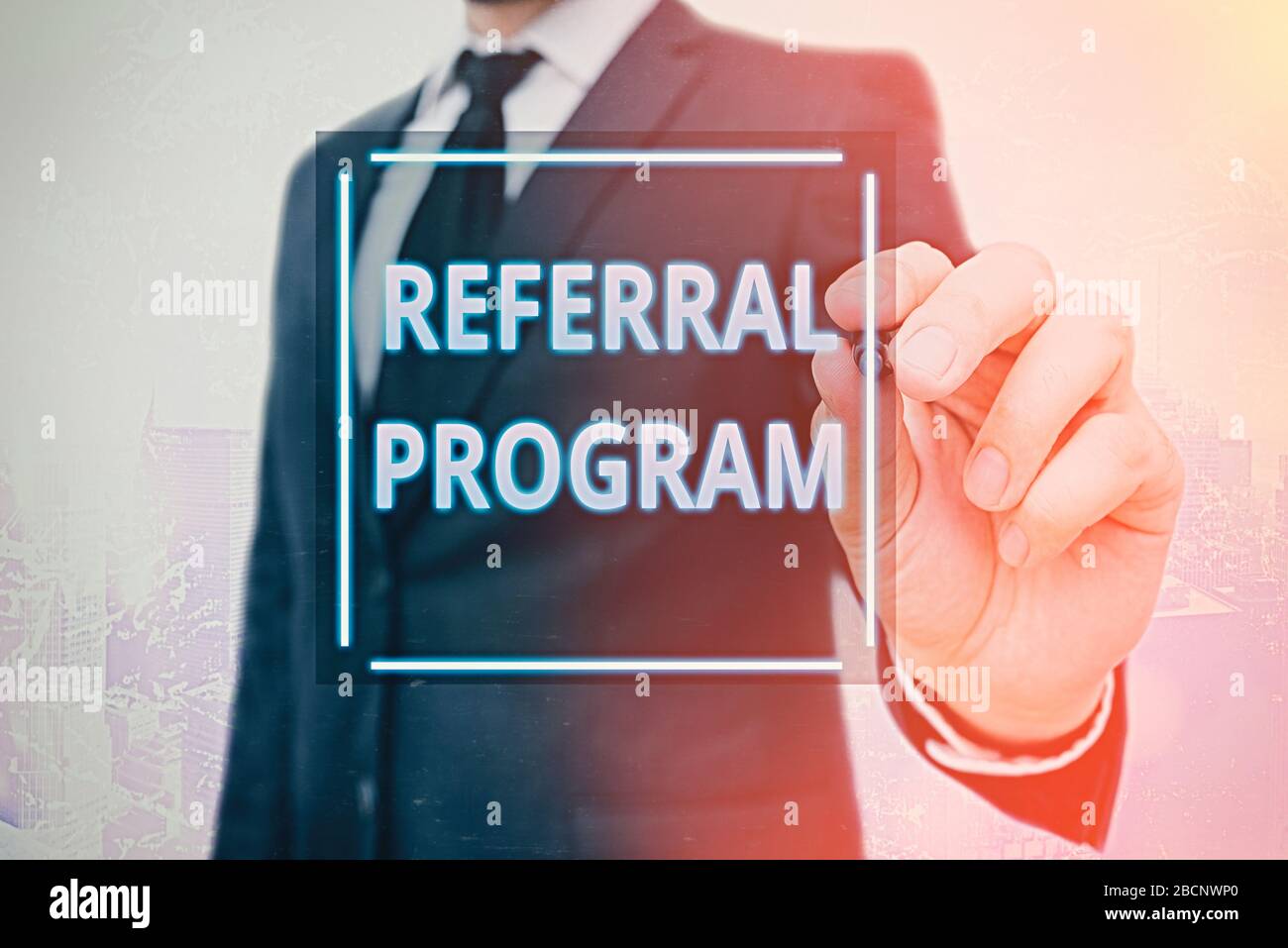 Word writing text Referral Program. Business photo showcasing employees ...