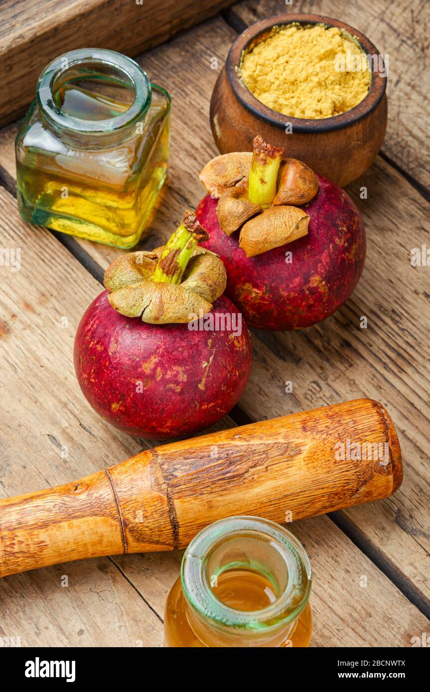 Healing fruit mangosteen in alternative medicine, mangosteen tincture ...