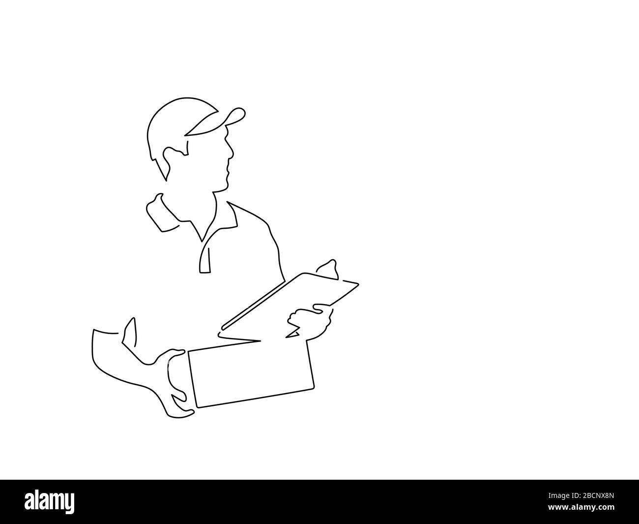 Logistics line drawing, vector illustration design Stock Vector Image ...