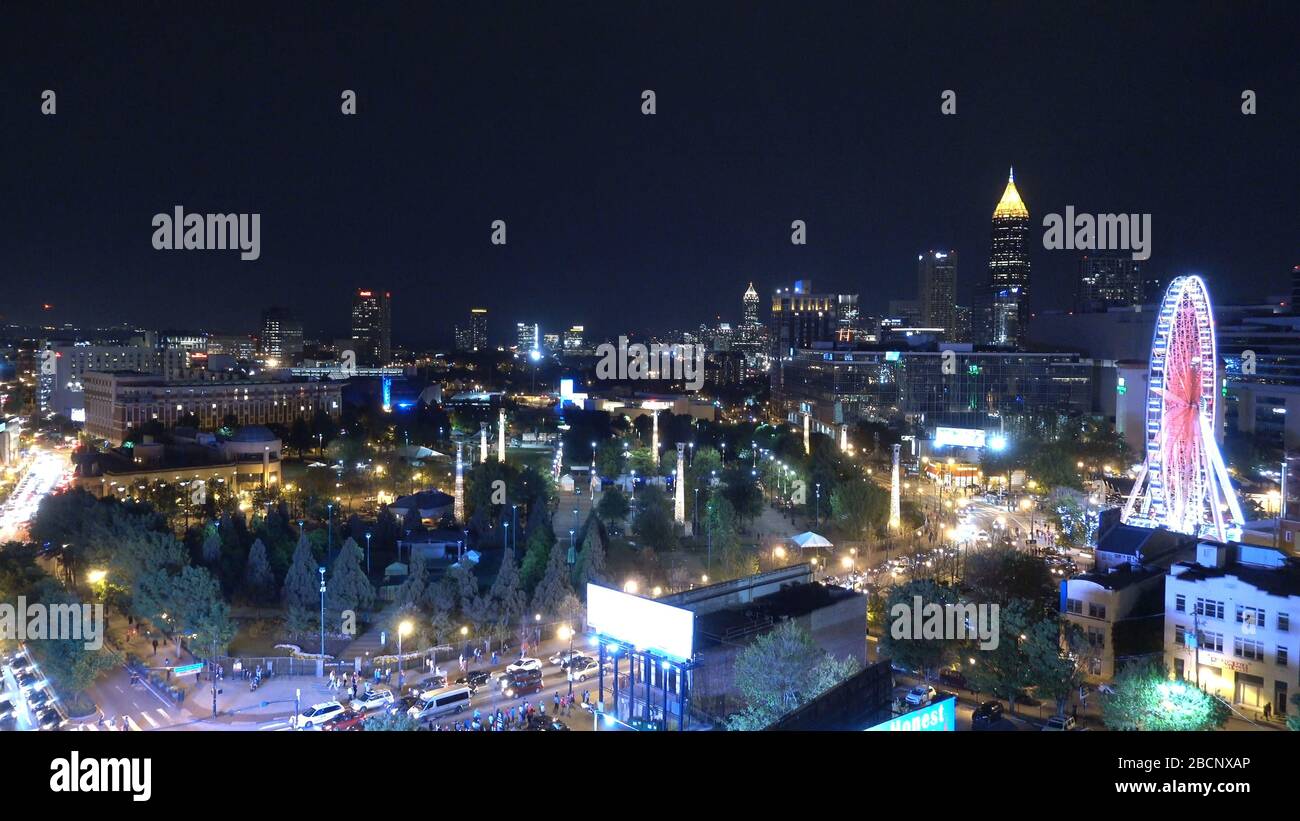 Exclusive rooftop lounge in Downtown Atlanta - ATLANTA, USA - APRIL 20 ...