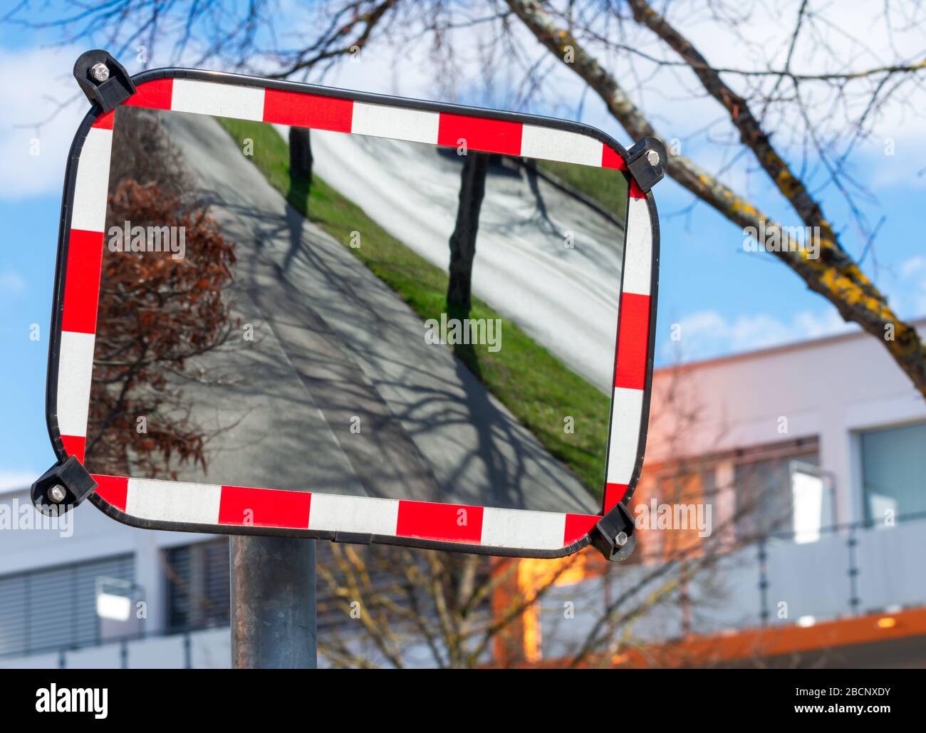 Mirror road traffic reflection hi-res stock photography and images - Alamy