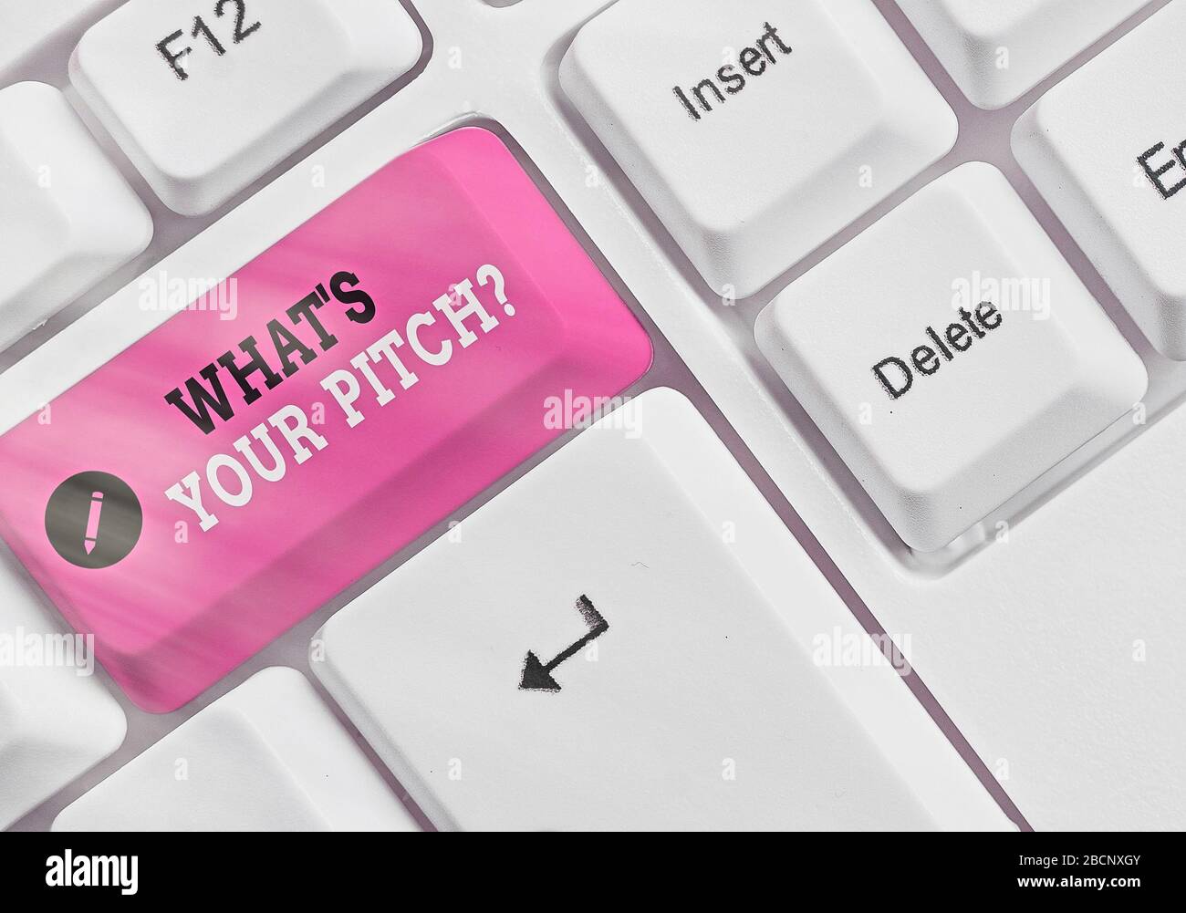 Writing note showing What Is Your Pitch question. Business concept for ...