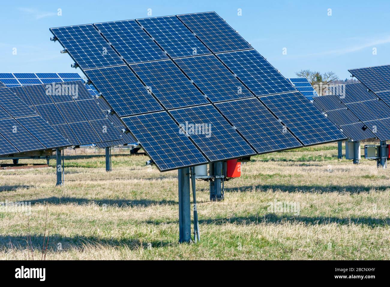 Innovative energy creation in a solar park Stock Photo - Alamy