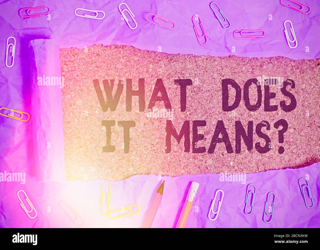 Handwriting text writing What Does It Means Question. Conceptual photo ...