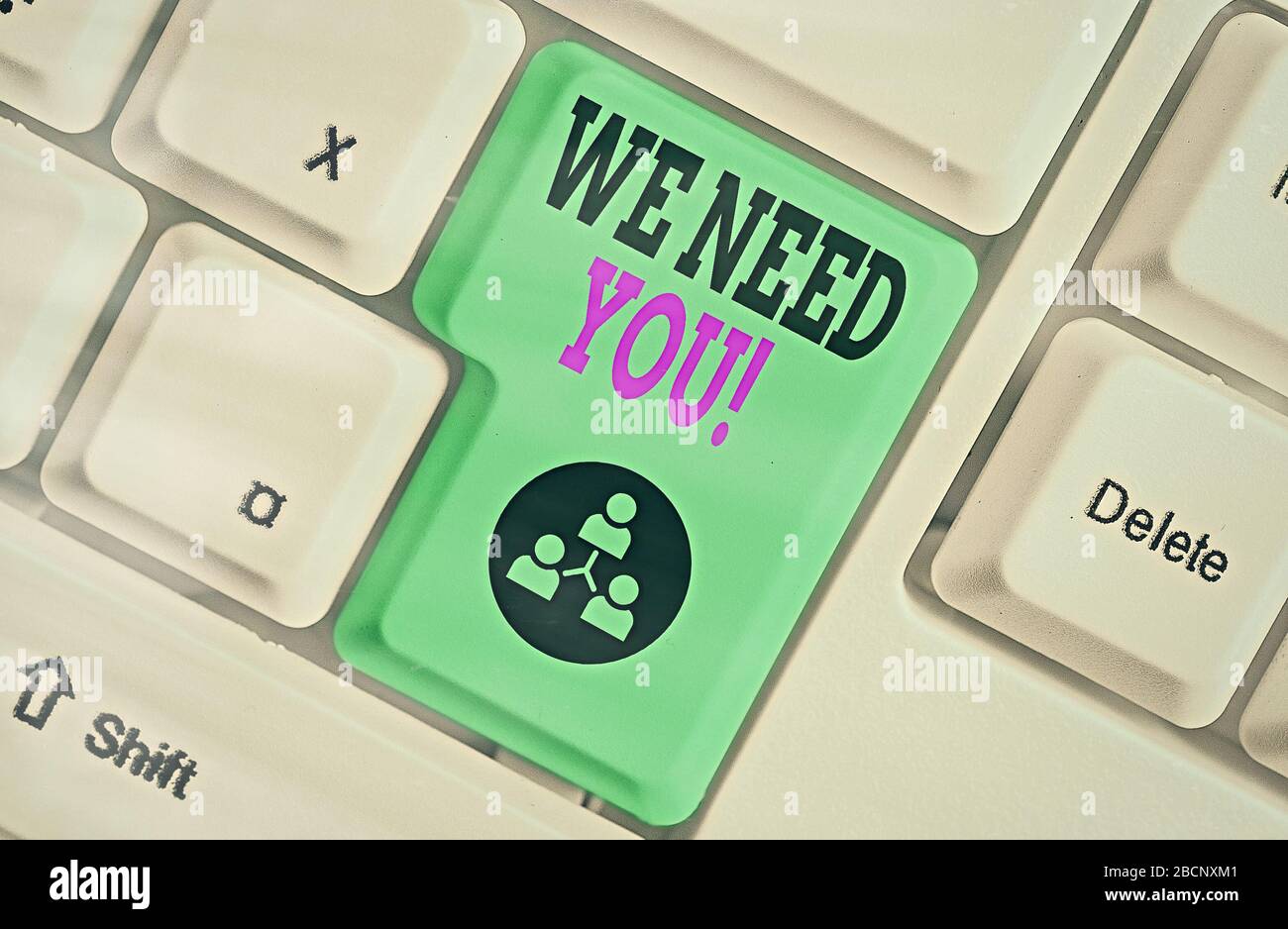Word writing text We Need You. Business photo showcasing asking someone ...