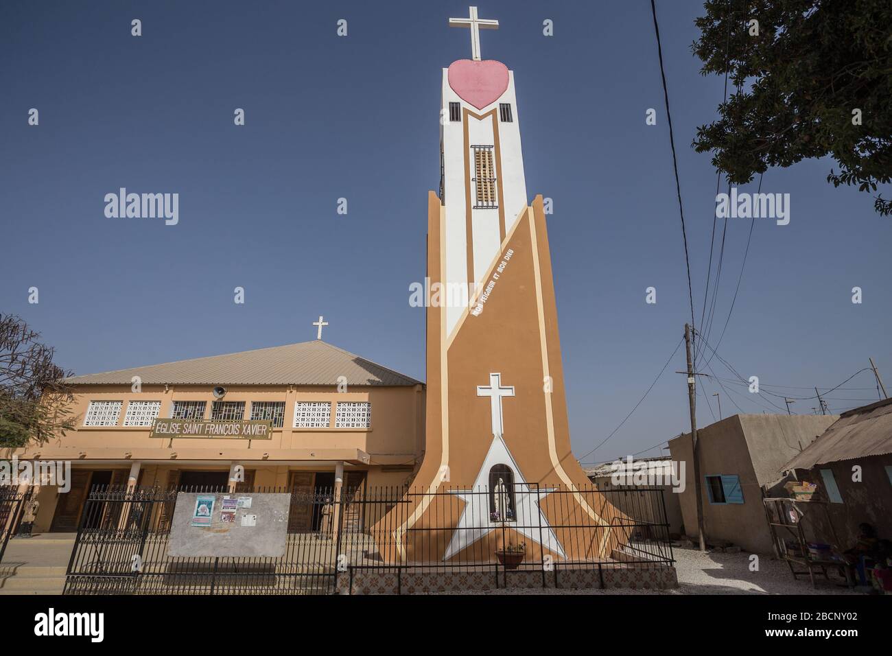 A Christian church in Joal-Fadiouth in Senegal Stock Photo - Alamy
