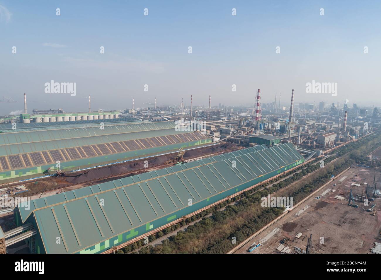 aerial view of industrial construction site Stock Photo - Alamy