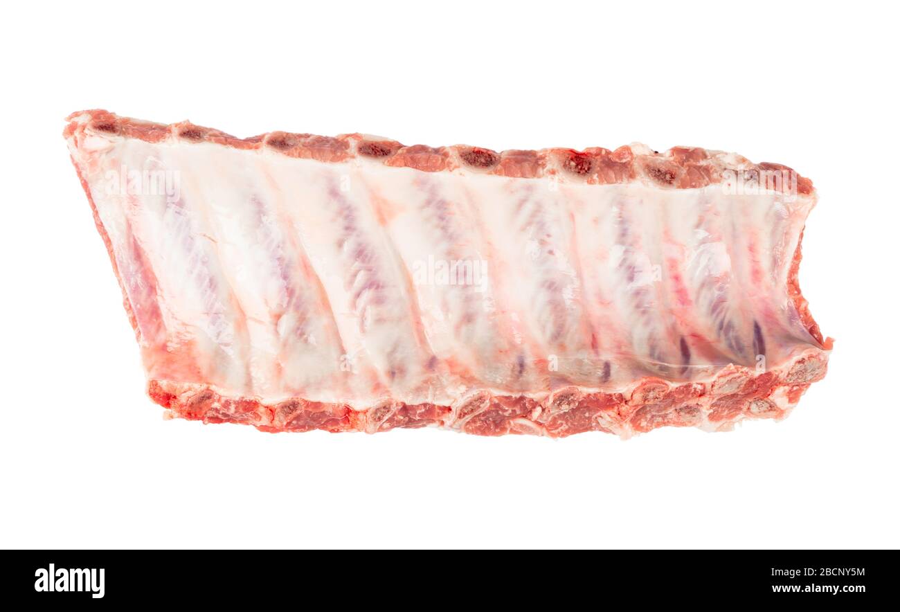 Raw pork meat ribs isolated on white background. Fresh pork meat ribs ...