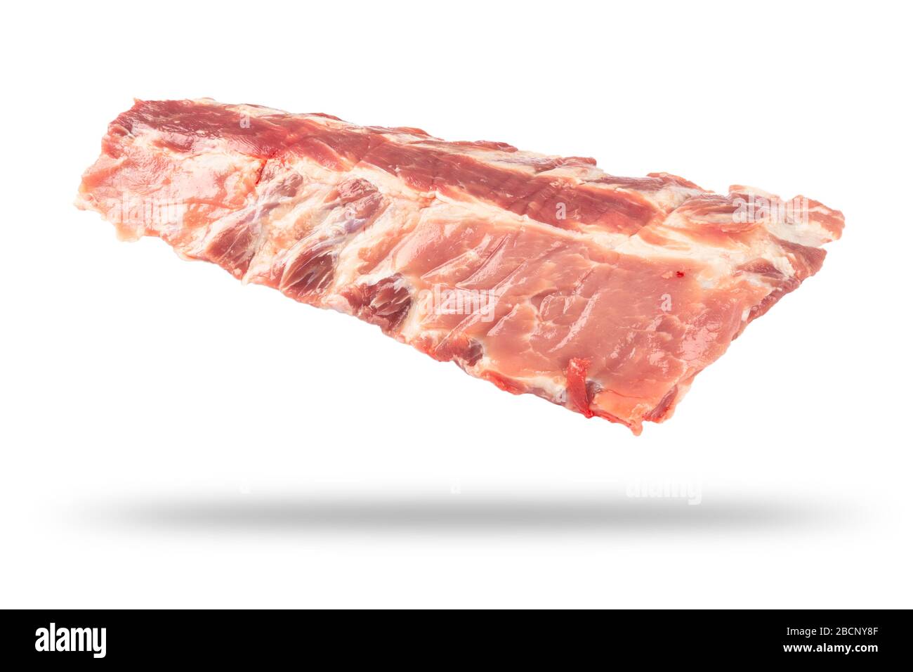 Raw pork meat ribs isolated on white background. Fresh pork meat ribs ...