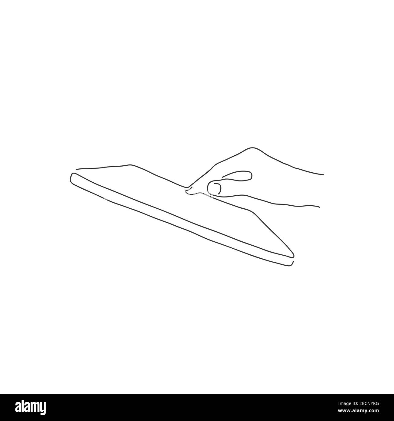 Technology line drawing, vector illustration design Stock Vector Image ...