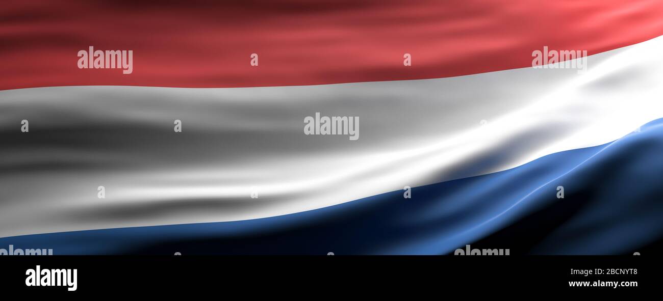 Netherlands, Holland sign symbol. Dutch national flag waving texture ...